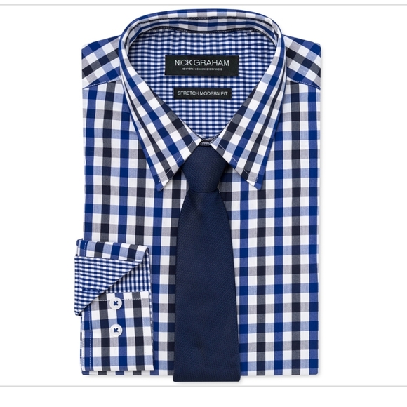 Nick Graham | Shirts | Nick Graham Modernfit Dress Shirt And Tie Mens ...